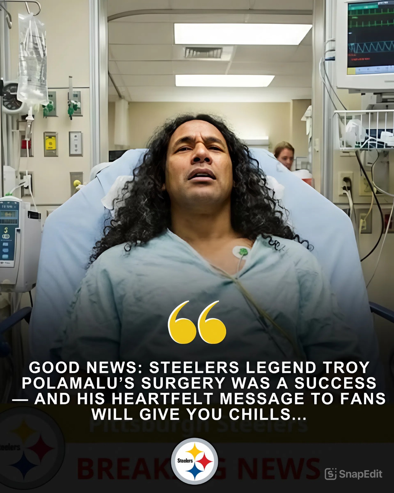GOOD NEWS: Steelers legend Troy Polamalu’s surgery was a success — and ...